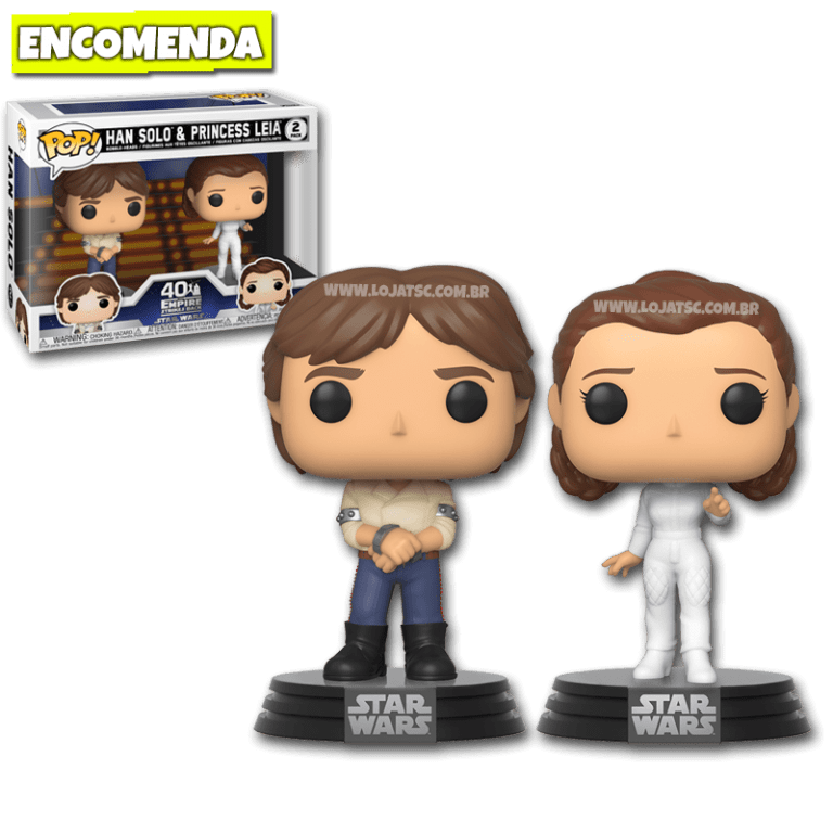 Funko Pop! Star Wars: O Império Contra-Ataca - Han Solo e Princesa Leia ...