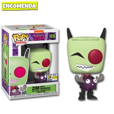 Funko Pop! Invader Zim - Zim com Minimoose #1016 - Loja TSC