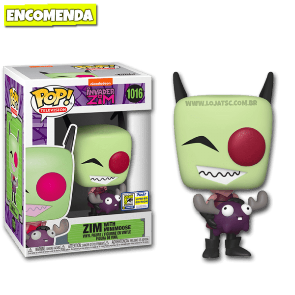 Funko Pop! Invader Zim - Zim com Minimoose #1016 - Loja TSC