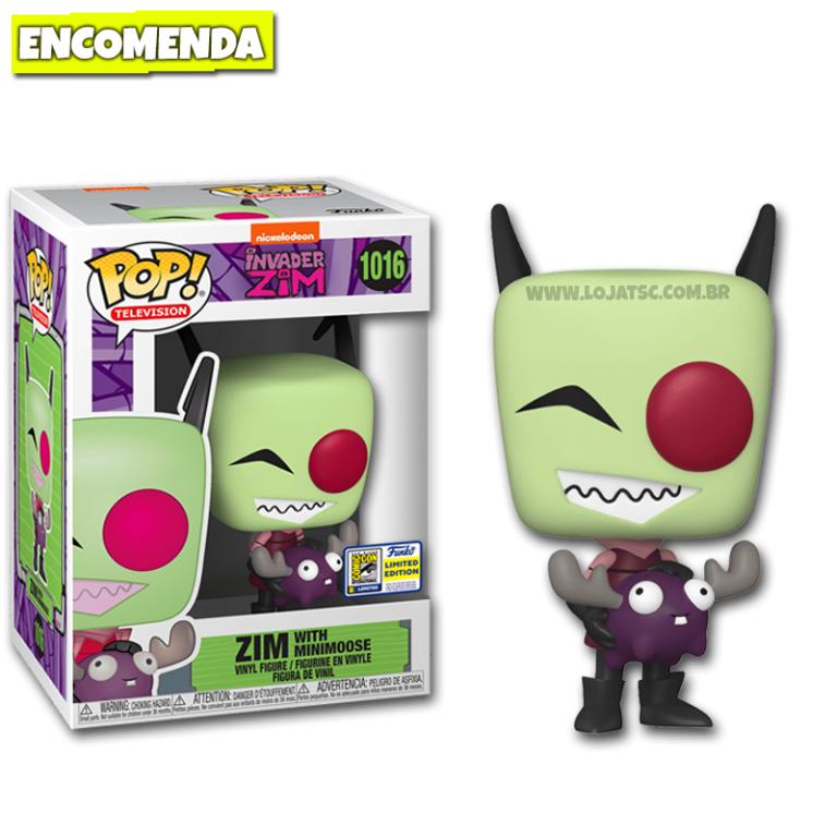Funko Pop! Invader Zim - Zim com Minimoose #1016 - Loja TSC