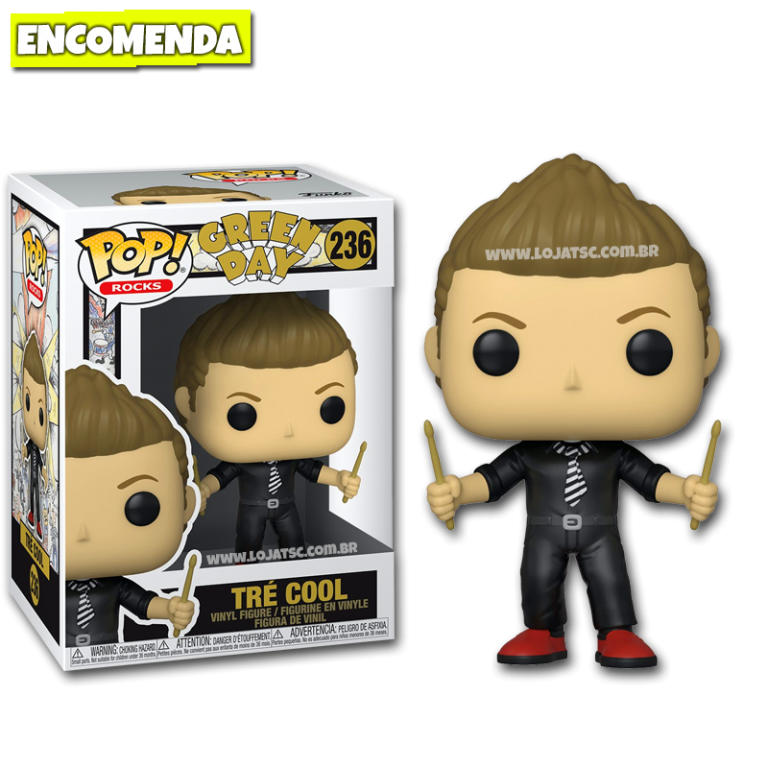 PRÉ-VENDA: Funko Pop! Green Day - Tré Cool #236 - Loja TSC