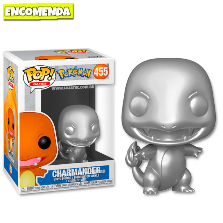 Funko Pop! Pokémon - Charmander #455 Prata - Loja TSC
