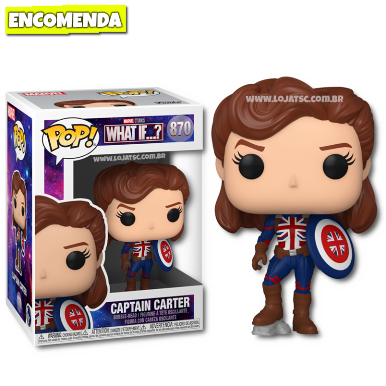 Funko Pop! Marvel: What If...? - Captain Carter #870 - Loja TSC