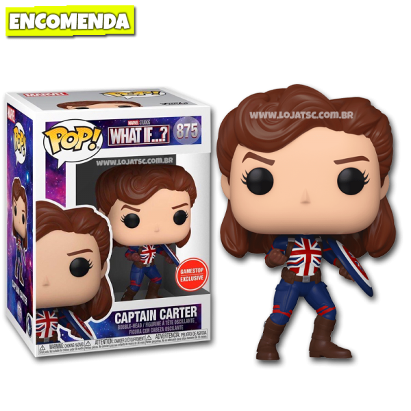 Funko Pop! Marvel: What If...? - Captain Carter #875 - Loja TSC