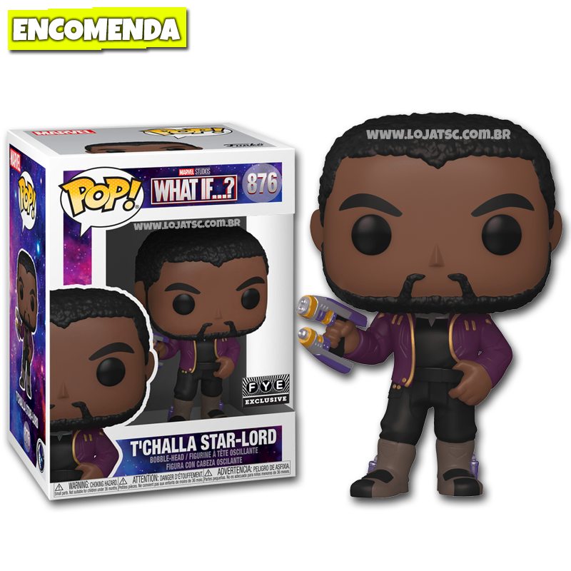 Funko Pop! Marvel: What If...? - T'challa Star-Lord #876 - Loja TSC