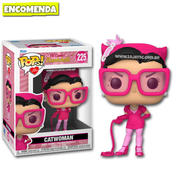 Funko Pop! Breast Cancer Awareness - Bombshells Catwoman #225 - Loja TSC