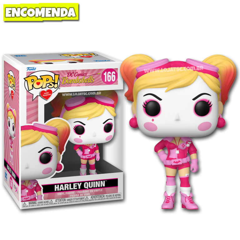Funko Pop! Breast Cancer Awareness - Bombshells Harley Quinn #166 ...