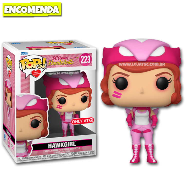 Funko Pop! Breast Cancer Awareness - Bombshells Hawkgirl #223 - Loja TSC
