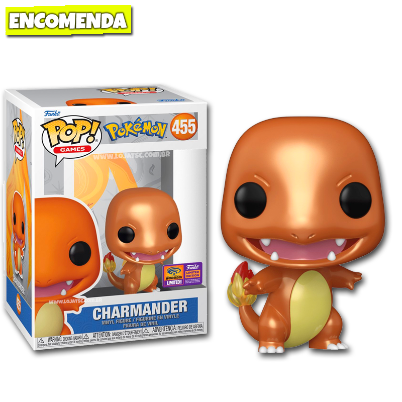 Funko Pop! Pokémon - Charmander #455 Metálico - Loja TSC