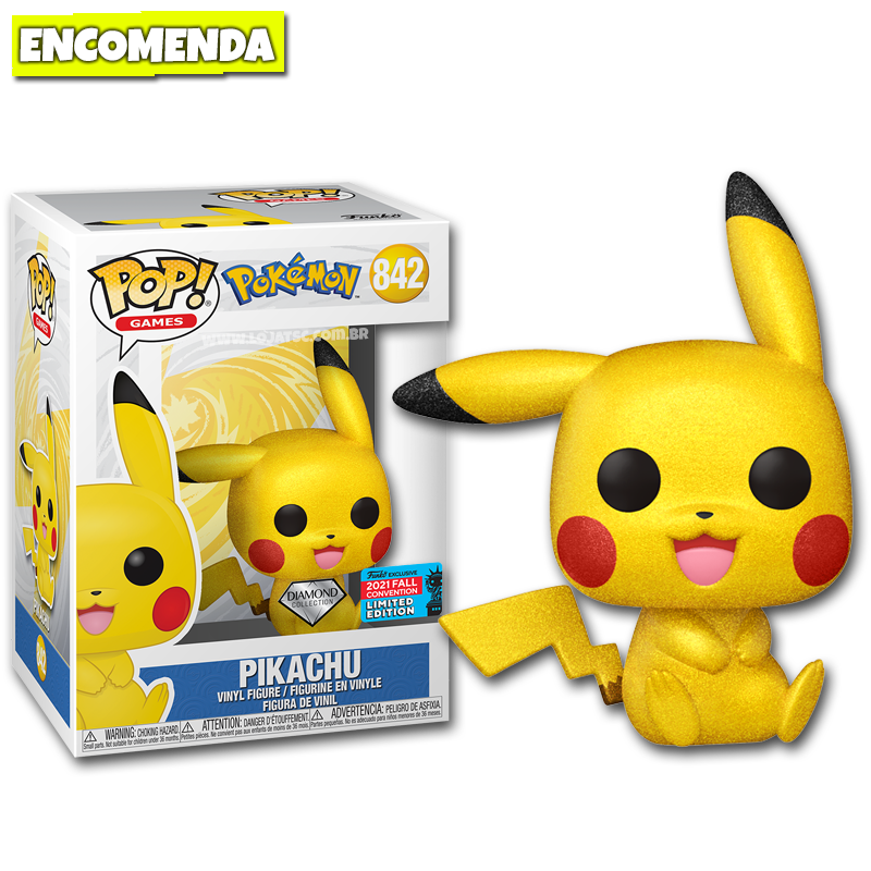 Funko Pop! Pokémon - Pikachu #842 DIAMOND - Loja TSC