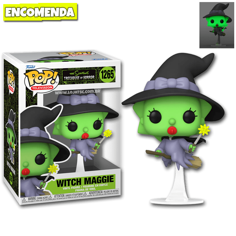 Funko Pop! Os Simpsons - Witch Maggie #1265 GITD - Loja TSC