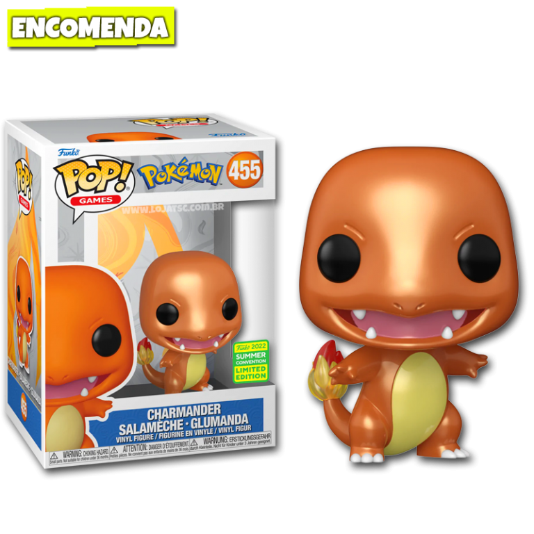 Funko Pop! Pokémon – Charmander #455 (Cromado) - Loja TSC