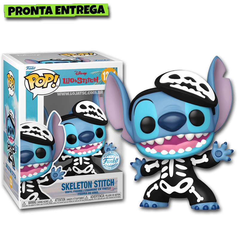 Funko Pop! Lilo & Stitch - Skeleton Stitch #1234 GITD CHASE - Loja TSC