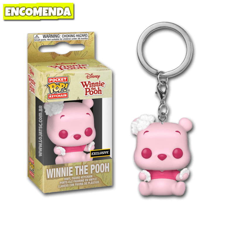 Funko Pop! Chaveiro Ursinho Pooh Rosa - Loja TSC