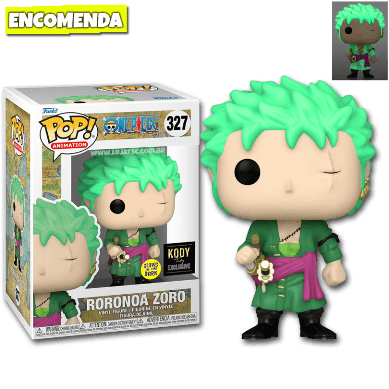 Funko Pop! One Piece - Roronoa Zoro #327 GITD - Loja TSC