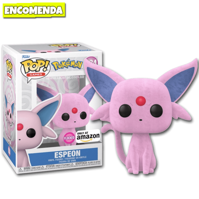 Funko Pop! Pokémon - Espeon #884 Flocked - Loja TSC