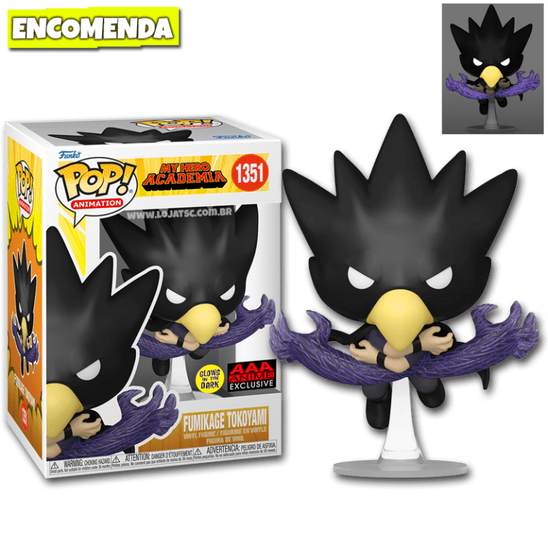 Funko Pop! My Hero Academia - Fumikage Tokoyami #1351 GITD - Loja TSC