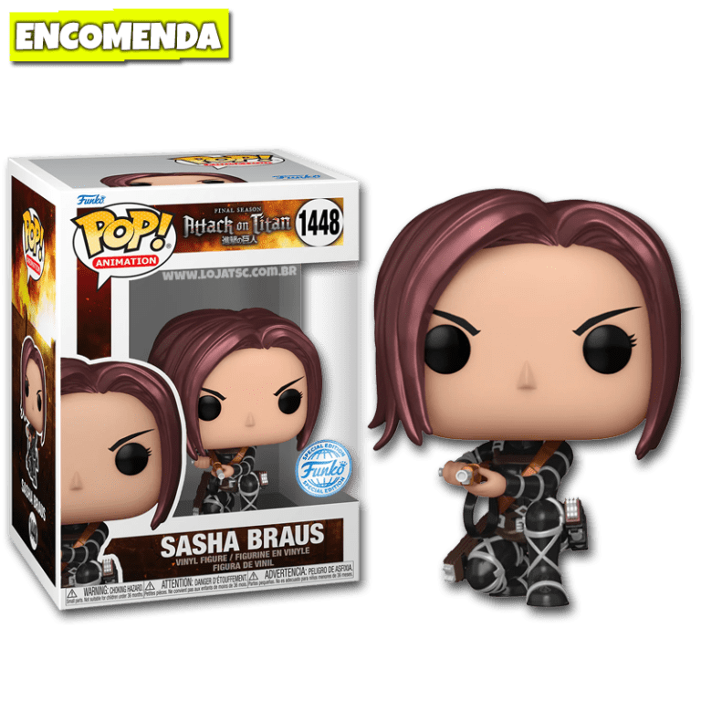 Funko Pop! Attack on Titan - Sasha Braus #1448 (Metallic) - Loja TSC