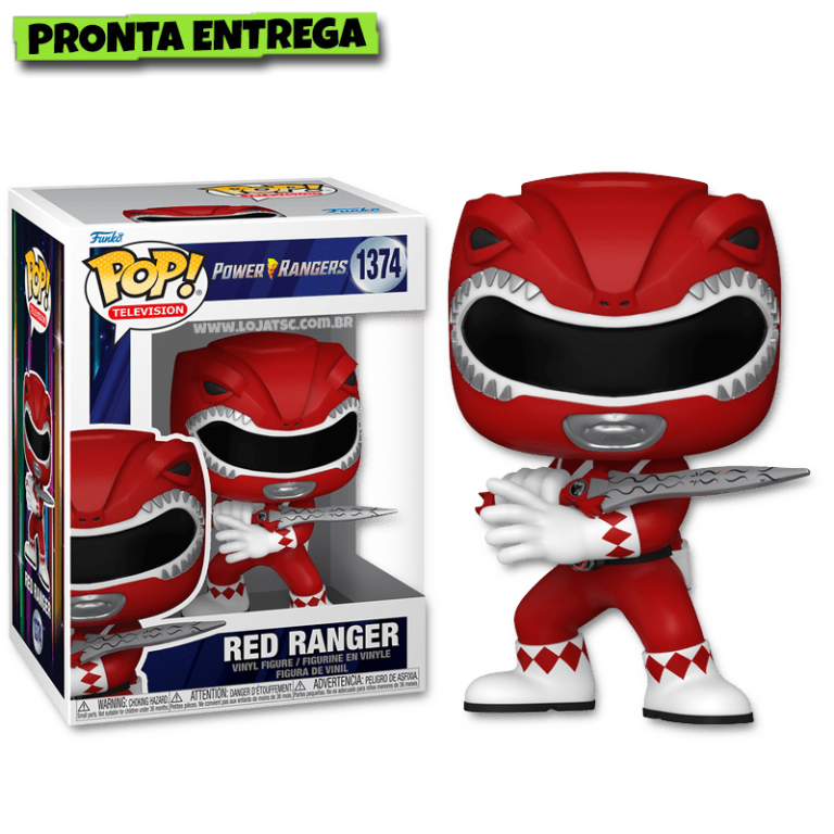 Funko Pop! Power Rangers - Red Ranger 1374 - Loja TSC