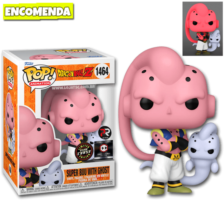 Funko Pop! Dragon Ball Z – Super Buu With Ghost #1464 GITD - Loja TSC
