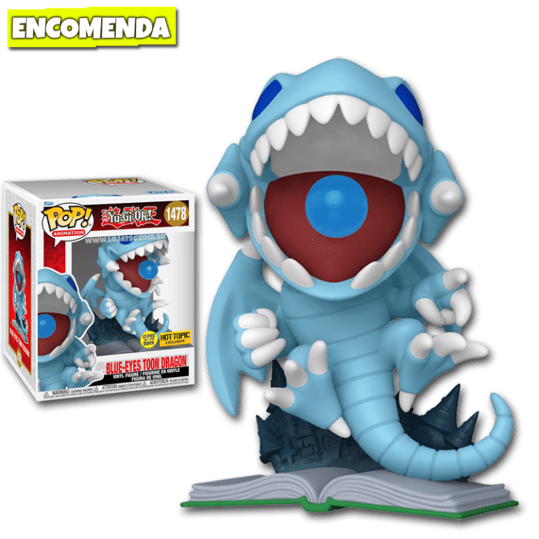 Funko Pop! Yu-Gi-Oh! - Blue-Eyes Toon Dragon #1478 GITD - Loja TSC