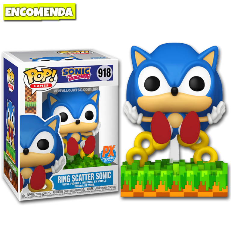 Funko Pop! Sonic the Hedgehog - Ring Scatter Sonic 918 - Loja TSC