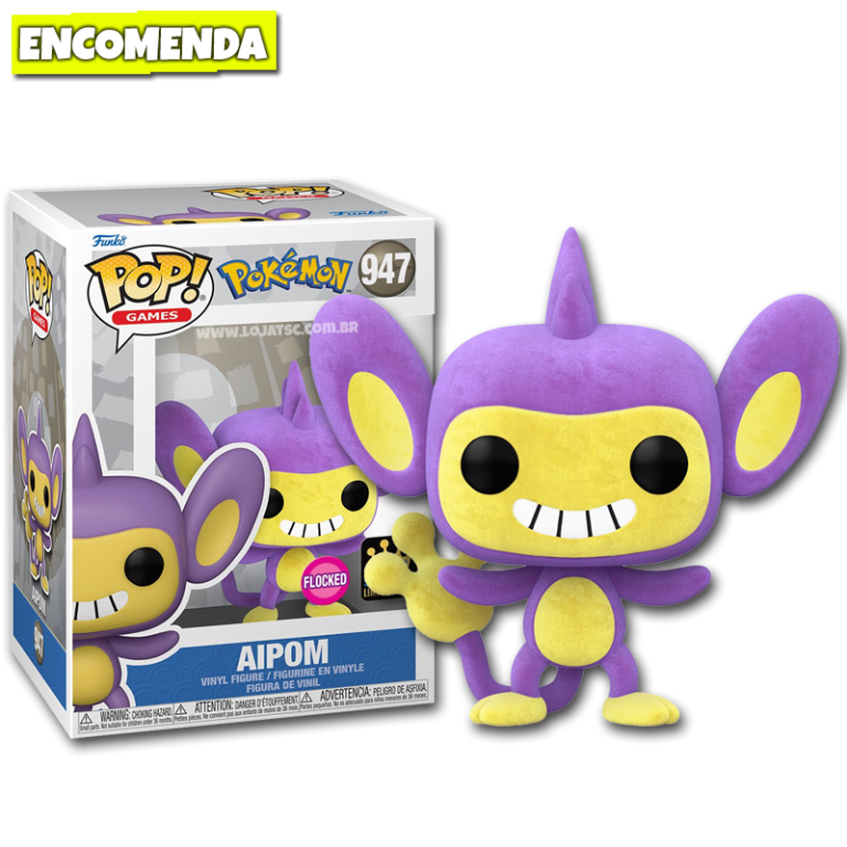 Funko Pop! Pokémon - Aipom 947 Flocked - Loja TSC Funko Pop! Pokémon - Aipom 947 Flocked - Loja TSC
