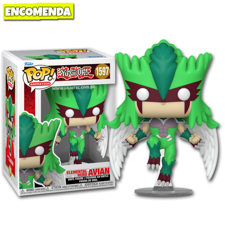 Funko Pop! Yu-Gi-Oh! - Elemental Hero Avian 1597 - Loja TSC