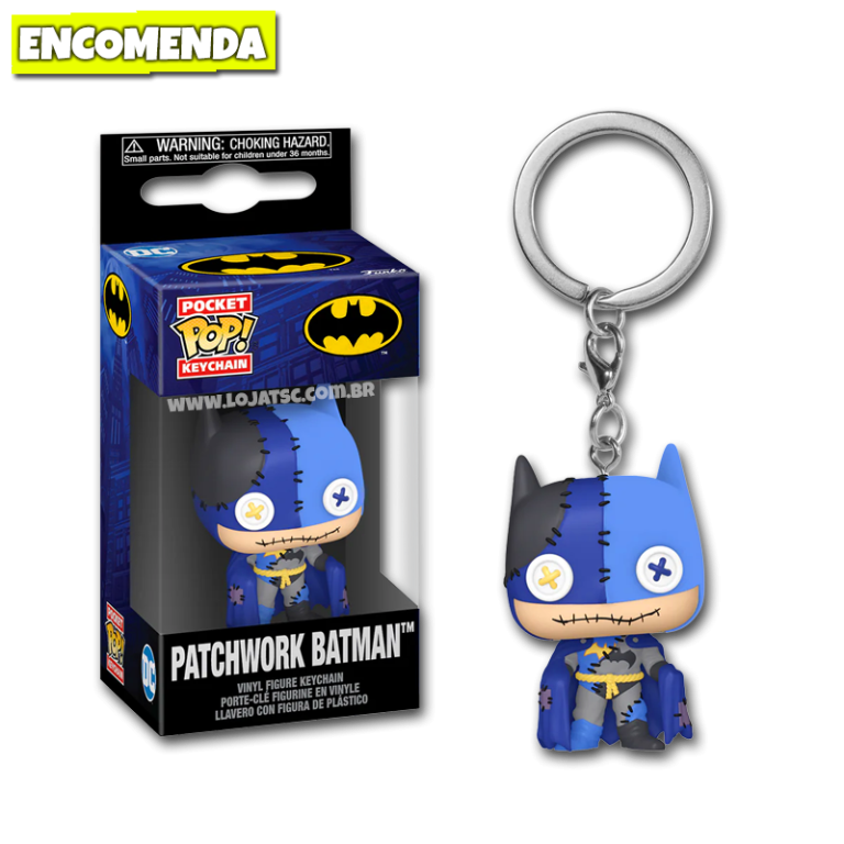 PRÉ-VENDA: Funko Pop! Chaveiro DC Comics Patchwork - Batman - Loja TSC