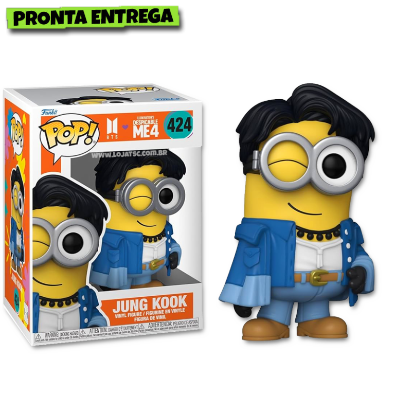 Funko Pop! Despicable Me 4 Minions x BTS - Jung Kook 424 - Loja TSC