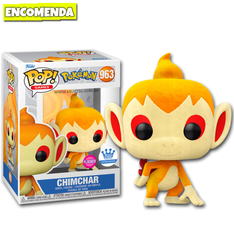 Funko Pop! Games: Pokemon - Chimchar 963 Flocked - Loja TSC