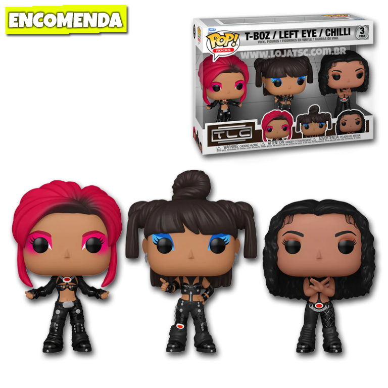 Funko Pop! TLC T-Boz, Left Eye, Chilli 3 Pack - Loja TSC