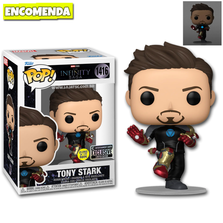 Funko Pop! The Infinity Saga Iron Man 3 Tony Stark 1416 GITD - Loja TSC