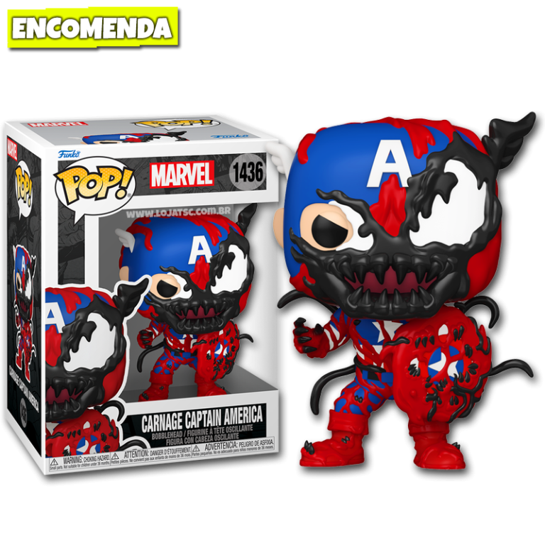 Funko Pop! Marvel Carnageized Captain America 1436 - Loja TSC