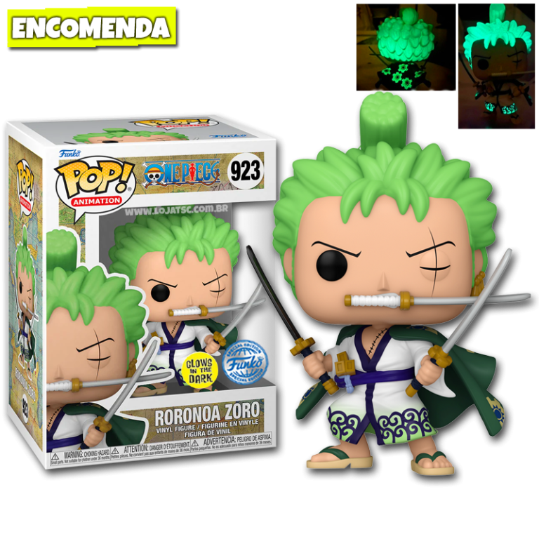 Funko Pop! One Piece - Roronoa Zoro 923 GITD - Loja TSC