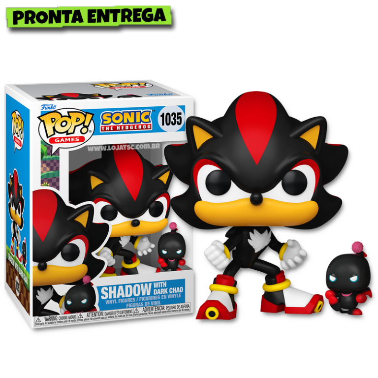 Funko Pop! Sonic the Hedgehog - Shadow with Dark Chao Buddy 1035 - Loja TSC