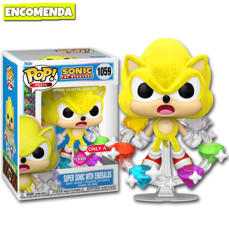 Funko Pop! Plus: Sonic the Hedgehog - Super Sonic with Emeralds 1059 ...