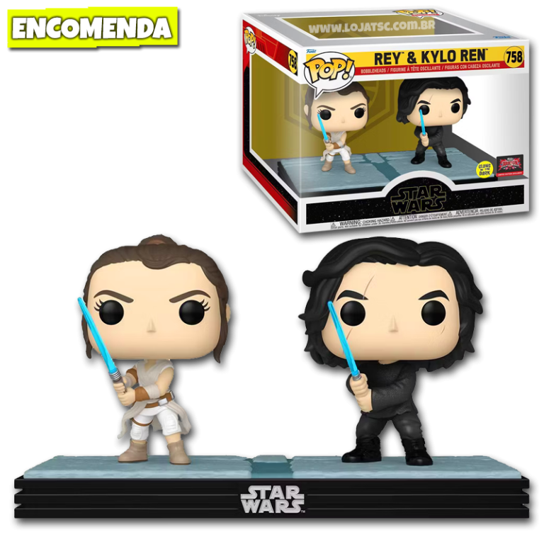 Funko Pop! Moments Star Wars - Rey & Kylo Ren 758 - Loja TSC