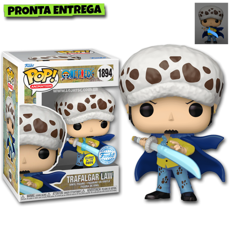 Funko Pop! One Piece - Trafalgar Law 1894 GITD - Loja TSC