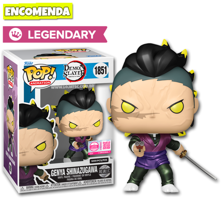 Funko Pop! Demon Slayer - Genya Shinazugawa 1851 Metallic - Loja TSC