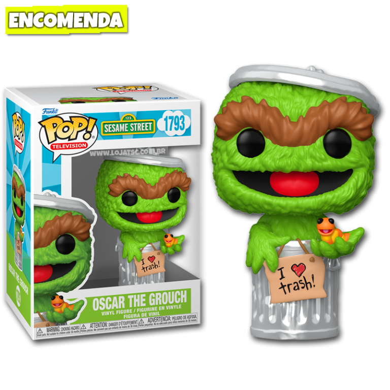 PRÉ-VENDA: Funko Pop! Sesame Street - Oscar the Grouch 1793 Flocked ...