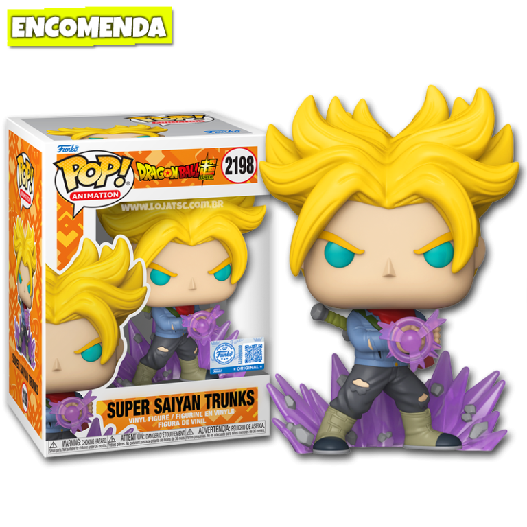 PRÉ-VENDA: Funko Pop! Dragon Ball - Super Saiyan Trunks 2198 CHASE GITD ...